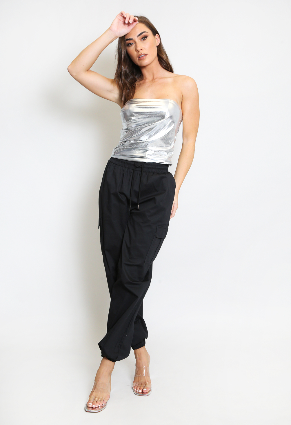 Silver Bandeau Top - Buy Fashion Wholesale in The UK