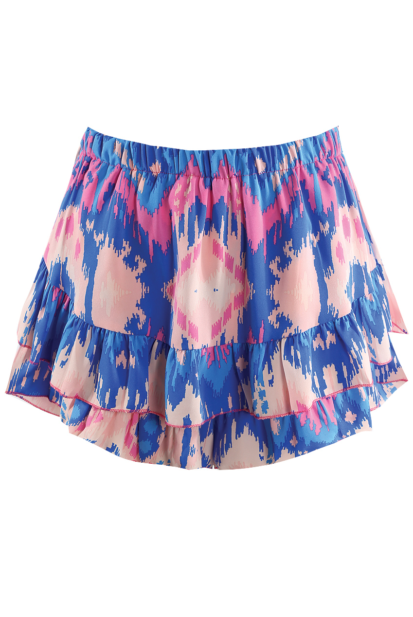 Aztec Print Frill Skort - Buy Fashion Wholesale in The UK