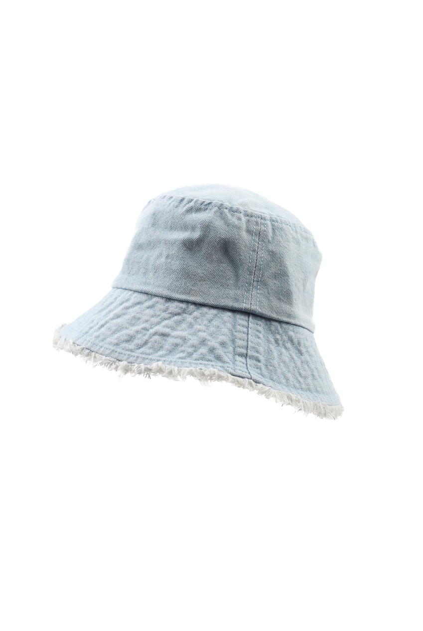 Frayed Edge Denim Bucket Hat - Buy Fashion Wholesale in The UK