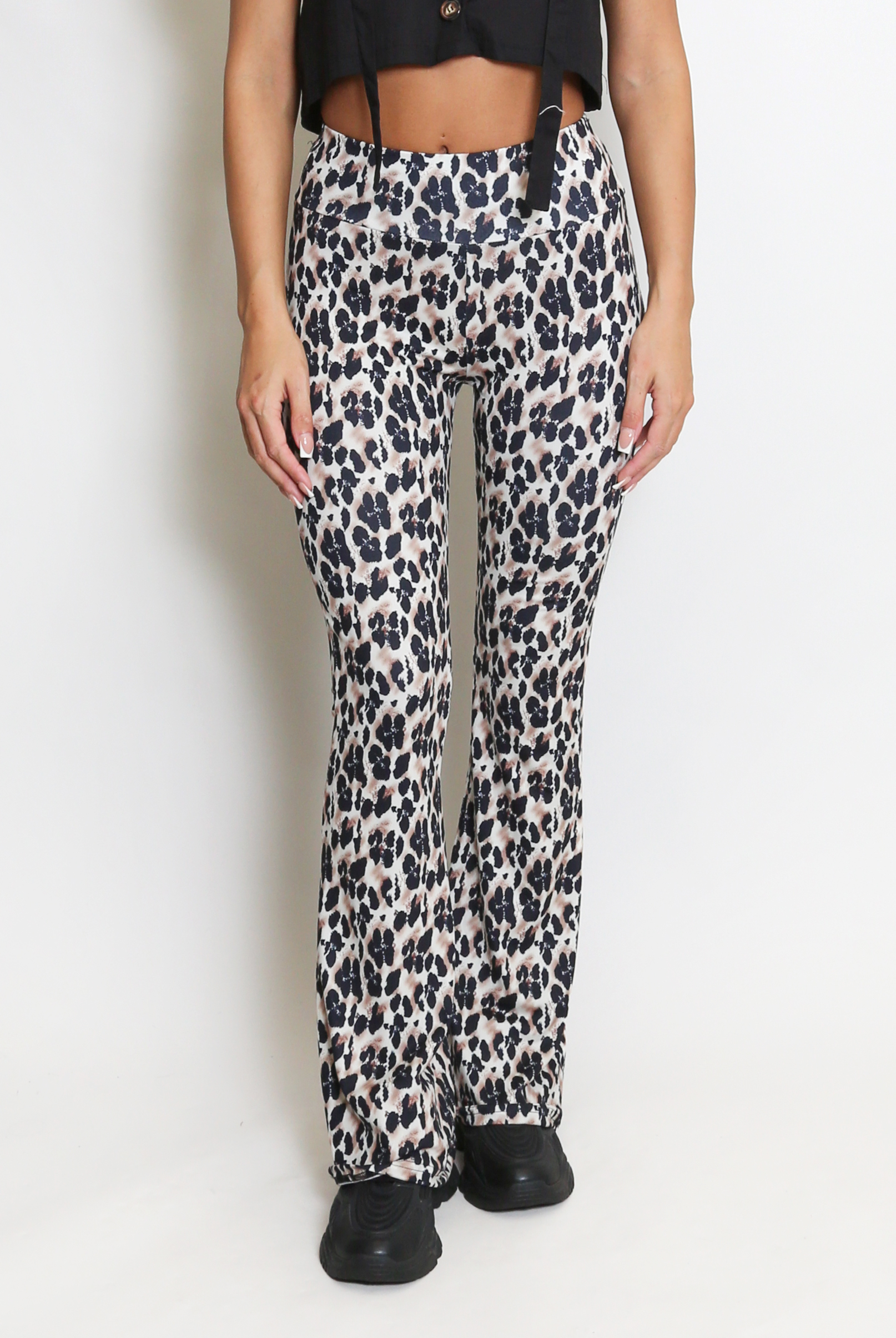Elasticated Waist Animal Print Flare Trouser - Buy Fashion Wholesale in ...