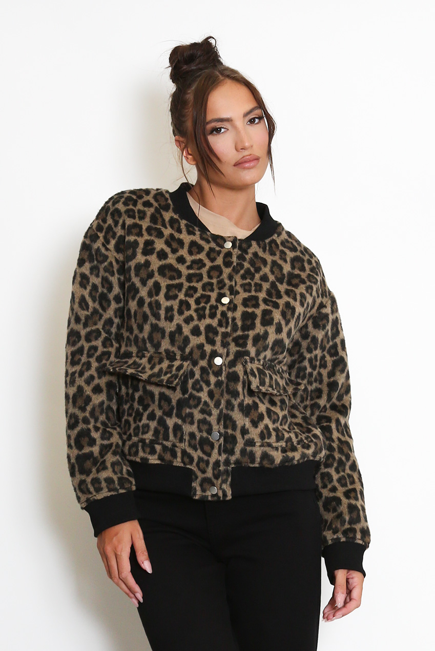 Leopard Bomber Jacket - Buy Fashion Wholesale in The UK