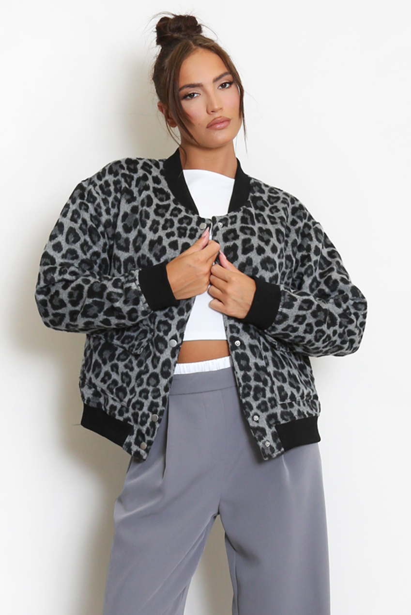 Leopard Bomber Jacket - Buy Fashion Wholesale in The UK