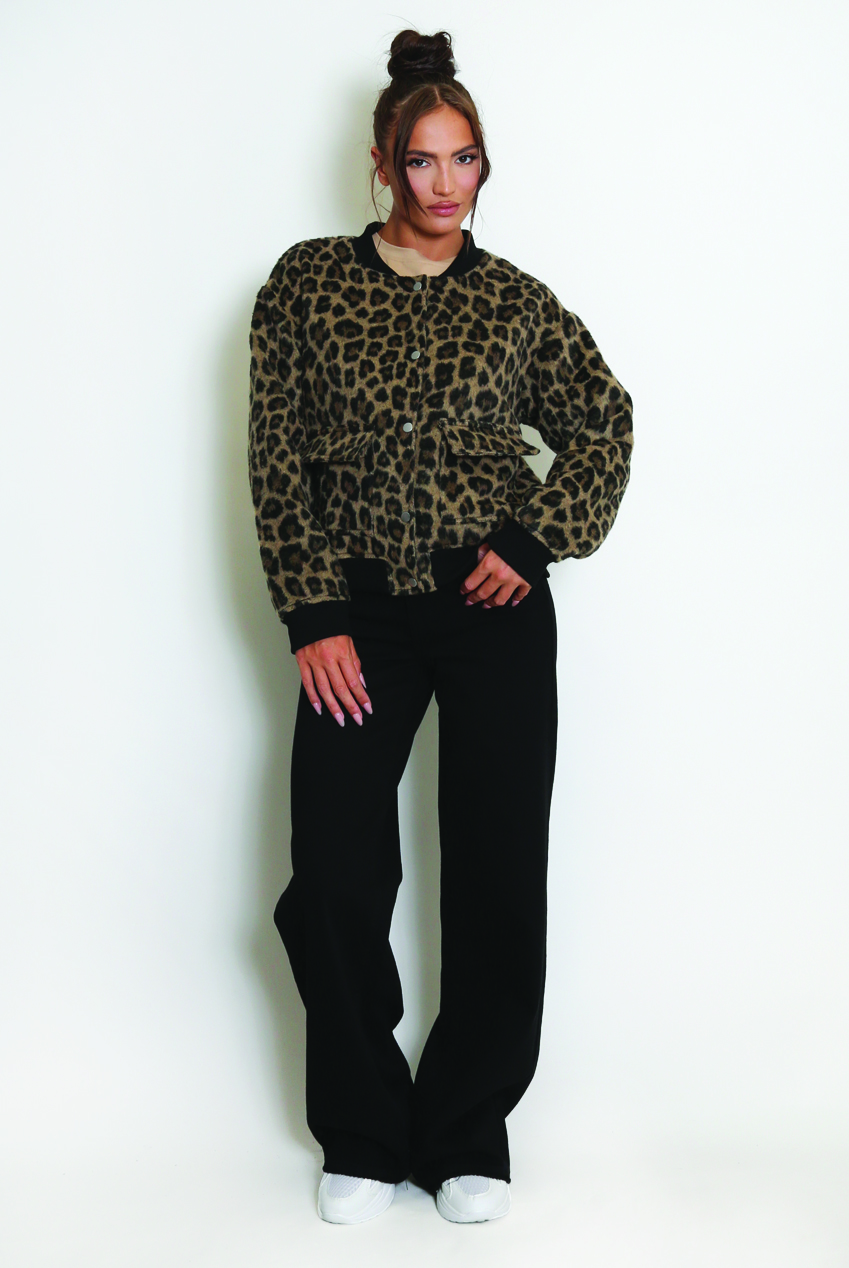 Leopard Bomber Jacket - Buy Fashion Wholesale in The UK