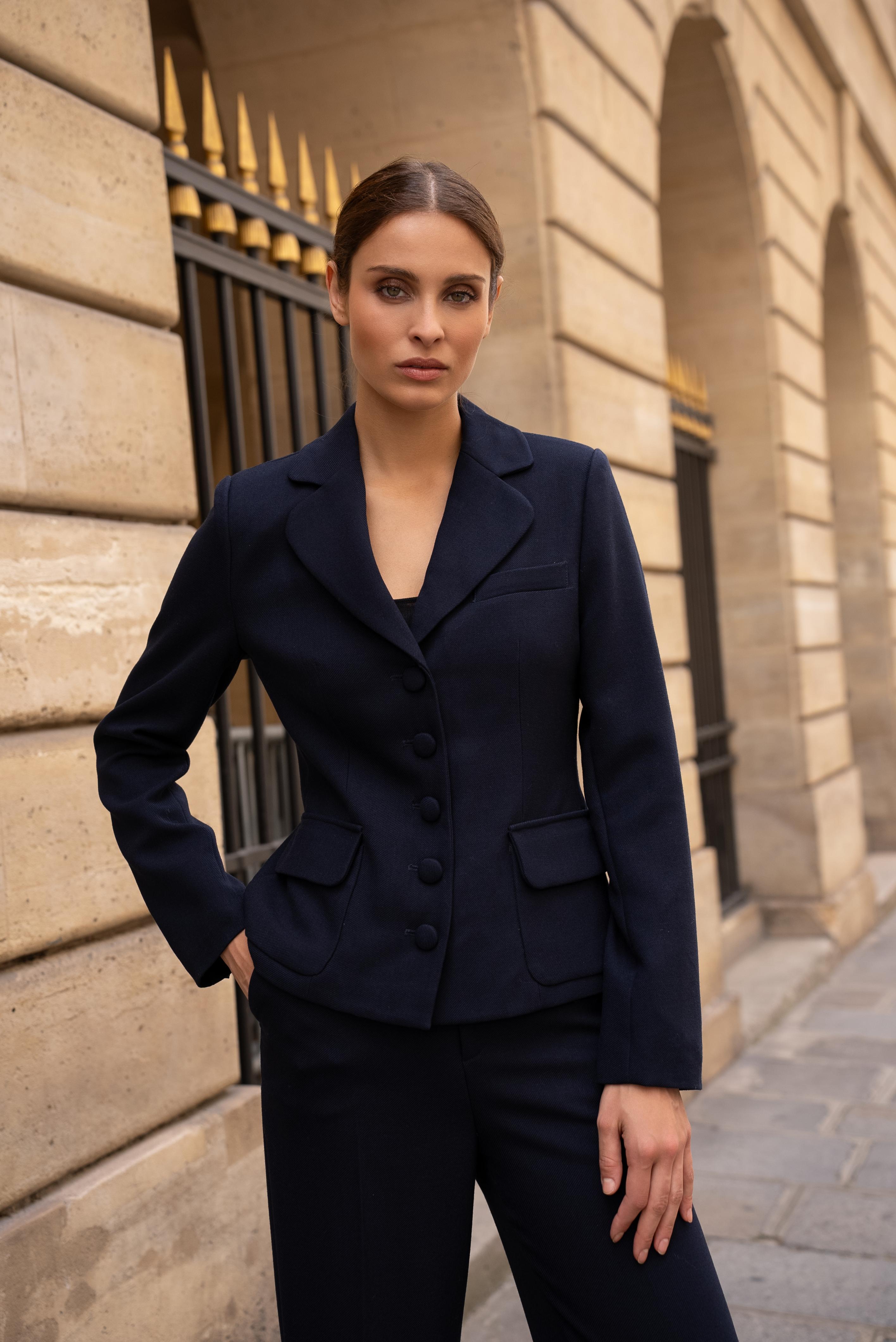 Five Buttons Notch Lapel Smart Blazer - Buy Fashion Wholesale in The UK
