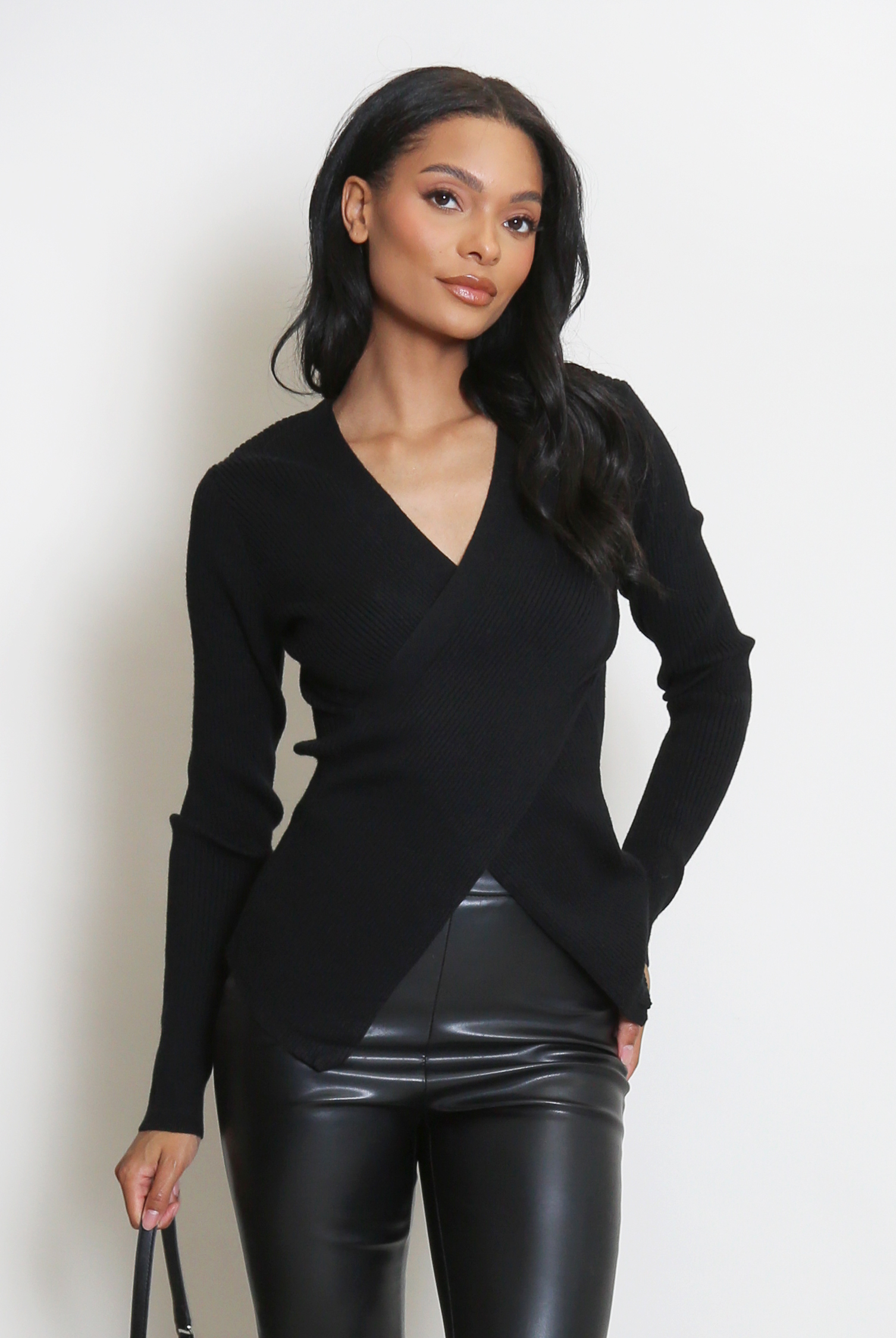 Fine Knit Crossover Jumper - Buy Fashion Wholesale in The UK