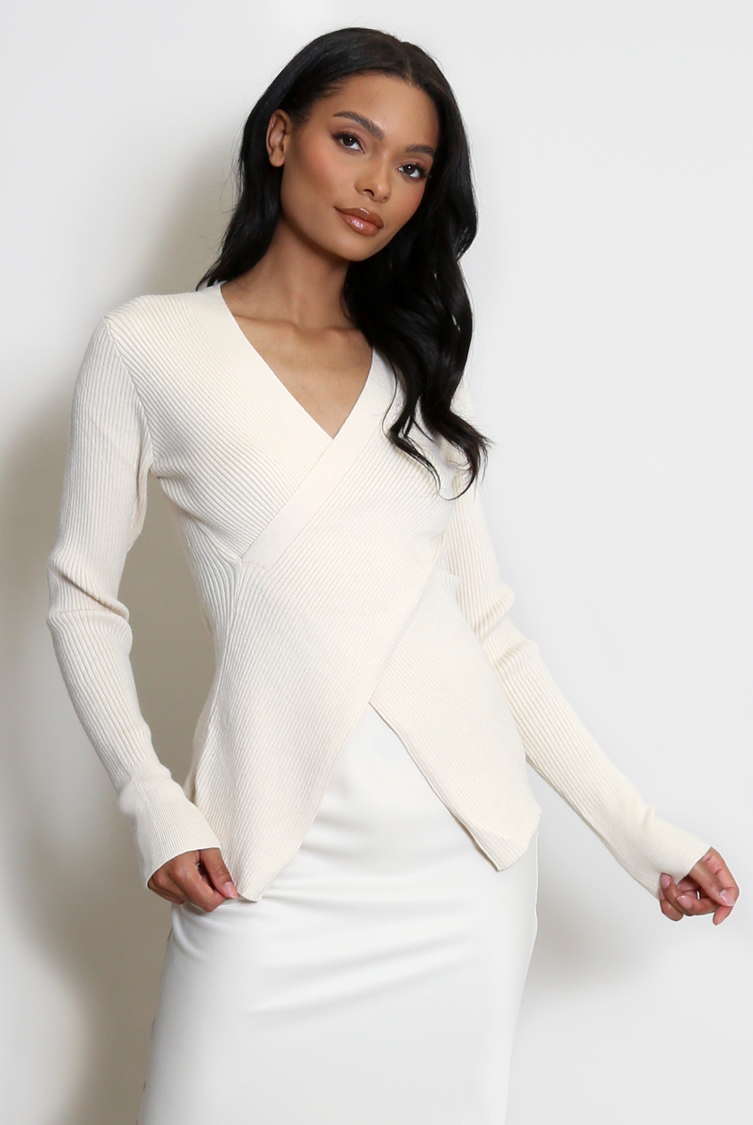 Fine Knit Crossover Jumper - Buy Fashion Wholesale in The UK