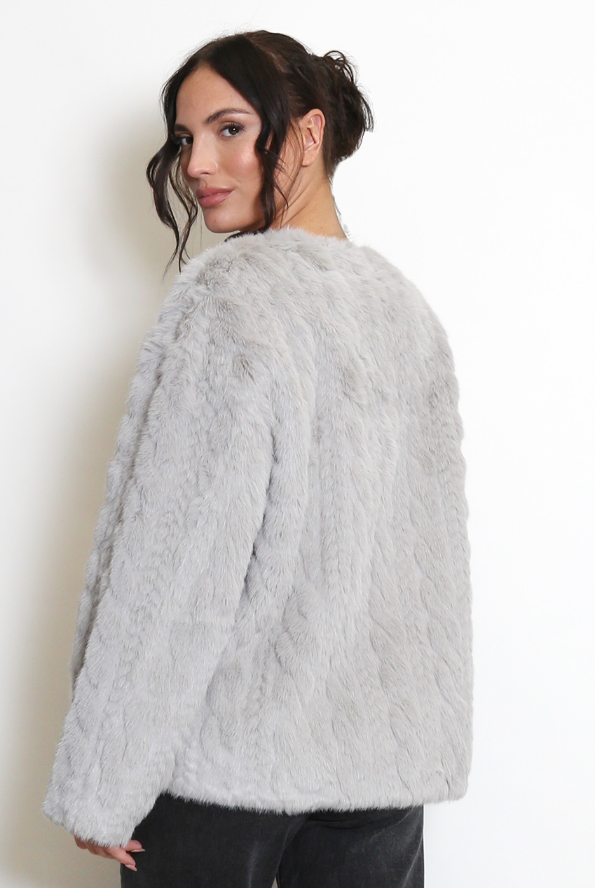 Cable Faux Fur Cardigan - Buy Fashion Wholesale in The UK