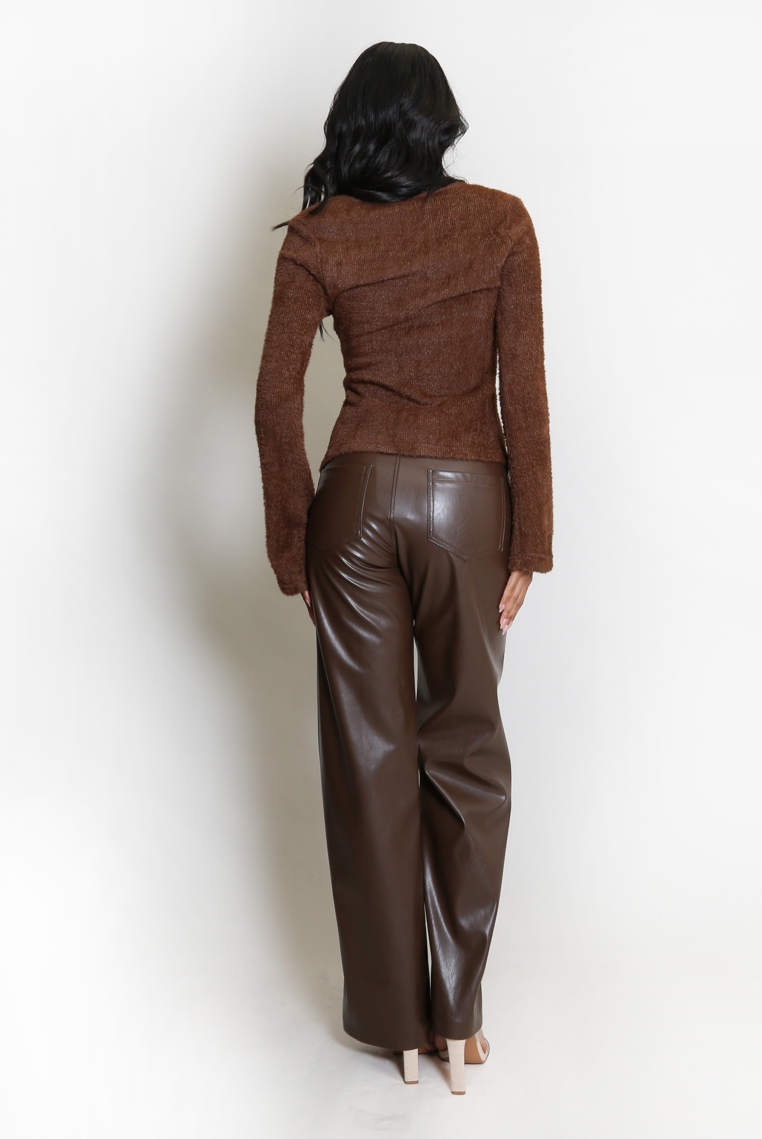 Fluffy Knit Flare Cuff Cardigan - Buy Fashion Wholesale in The UK