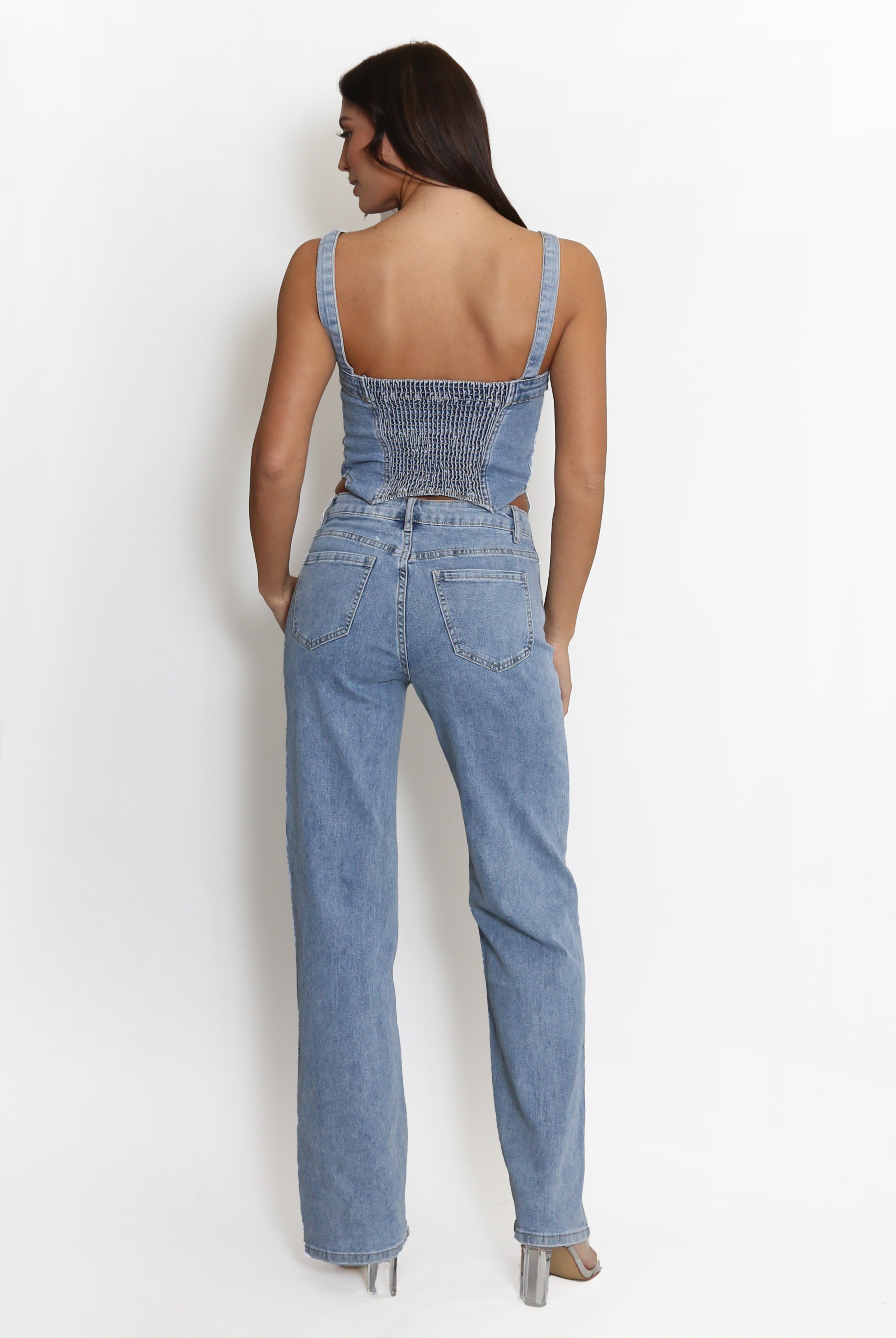 Denim Cut Out Jumpsuit - Buy Fashion Wholesale in The UK