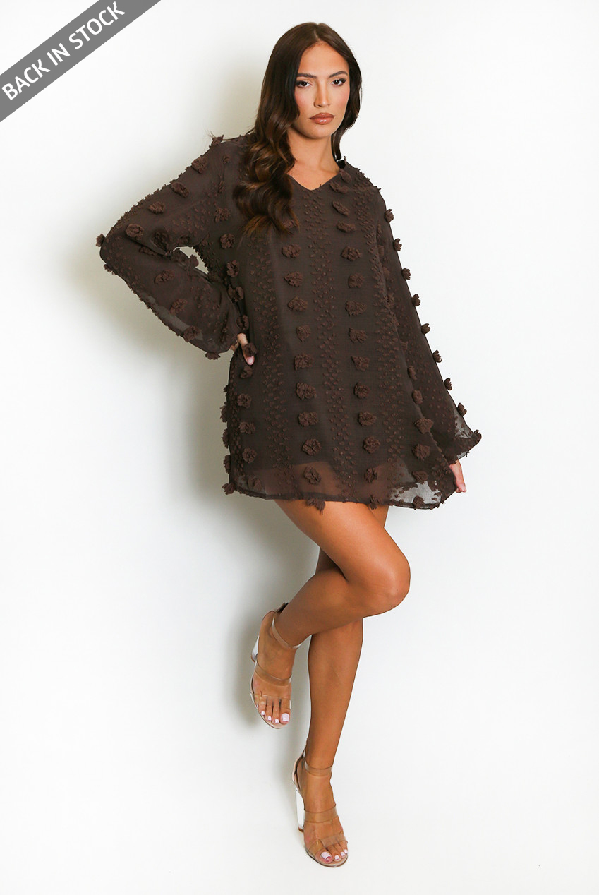 Chiffon Mini Shift Dress - Buy Fashion Wholesale in The UK