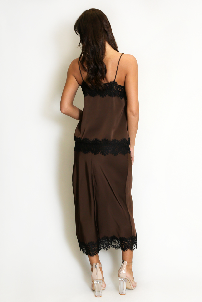 Lace Hem Cami And Satin Skirt Set - Buy Fashion Wholesale in The UK