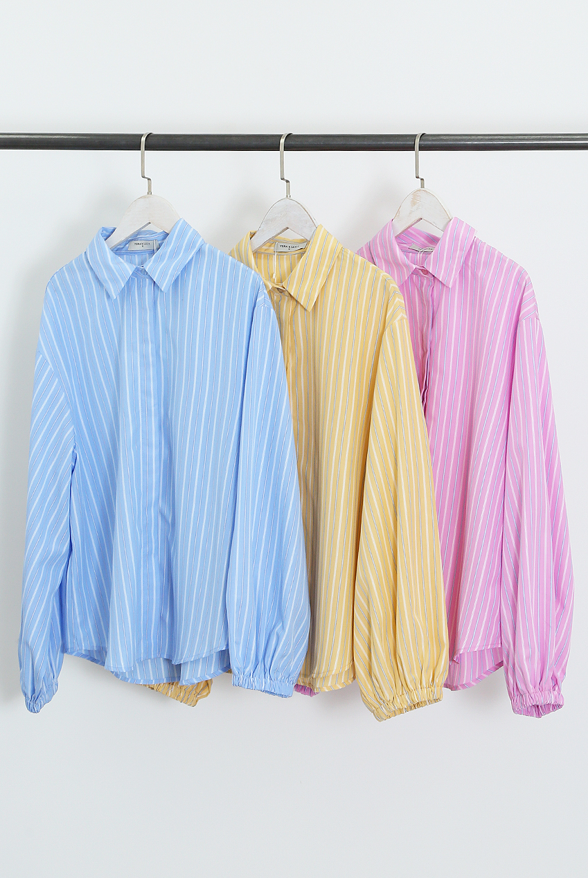 Striped Cotton Blend Shirt