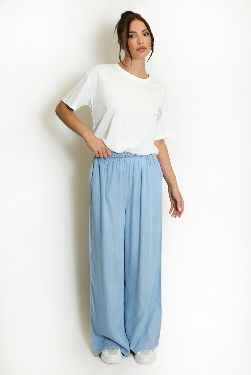 Blue Wide Leg Jogger - Buy Fashion Wholesale in The UK