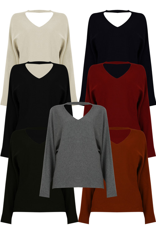 Knitted Front Cut Out Jumpers - Buy Fashion Wholesale in The UK