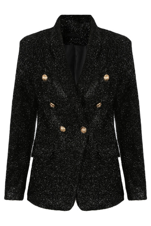 Glitter Golden Buttons Double Breast Blazer - Buy Fashion Wholesale in ...