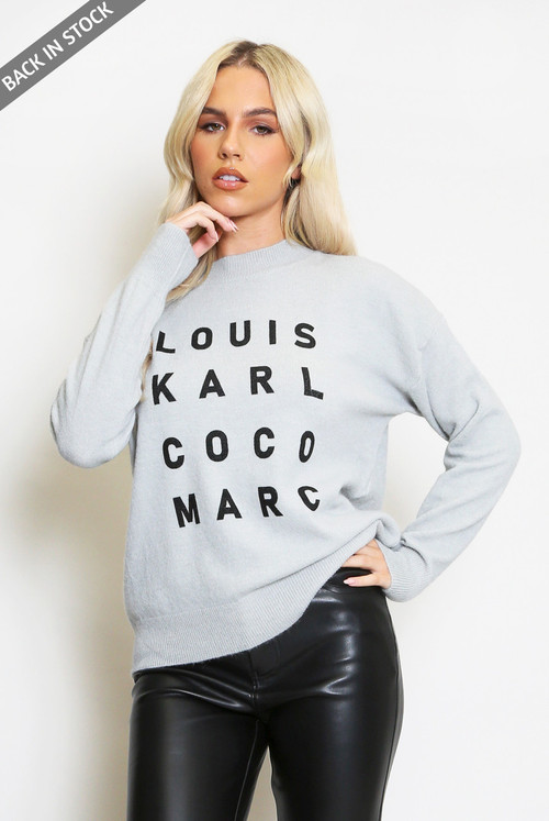 LOUIS KARL Slogan High Neck Sweatshirt - Buy Fashion Wholesale in The UK