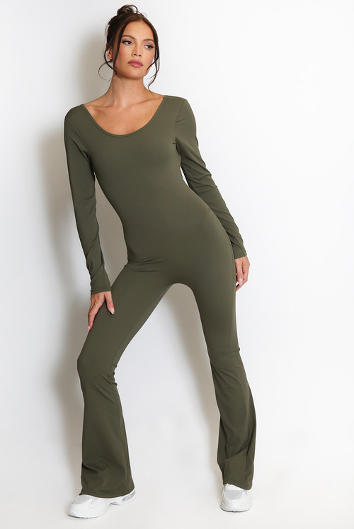 Cut Out Flared Push Up Leotard - Buy Fashion Wholesale in The UK