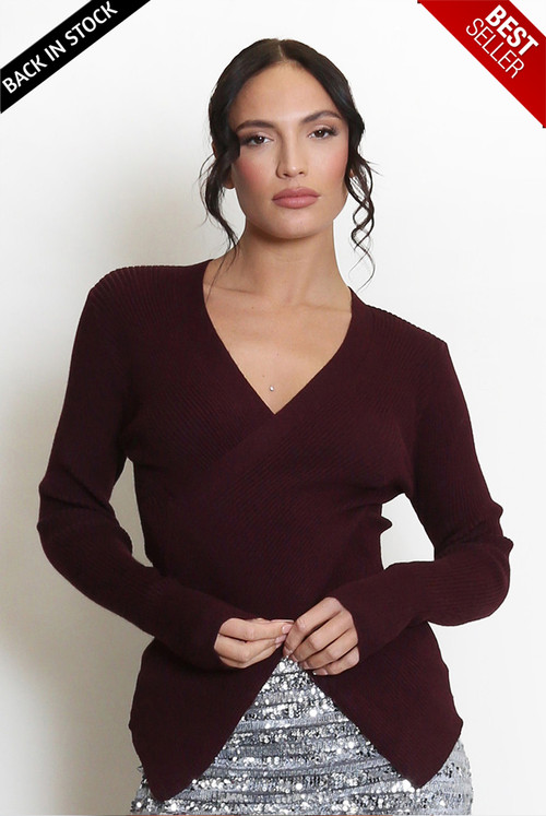 Fine Knit Crossover Jumper - Buy Fashion Wholesale in The UK