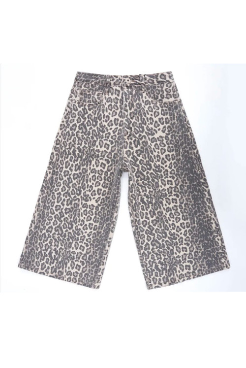 Leopard Denim Shorts- Buy Fashion Wholesale in The UK