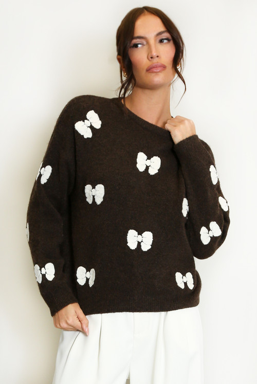 Bow Motif Jumper - Buy Fashion Wholesale in The UK