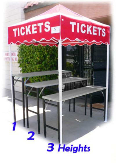 Portable Height Adjustable Heavy Duty Foldable Store Table / Counter ...