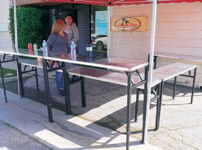 Portable Height Adjustable Heavy Duty Foldable Store Table / Counter ...