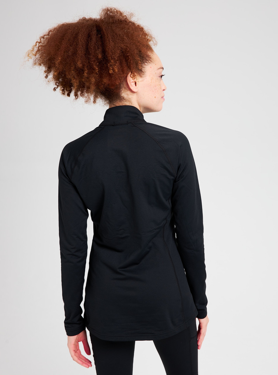 Burton Heavyweight X Base Layer Quarter Zip Womens in True Black ...