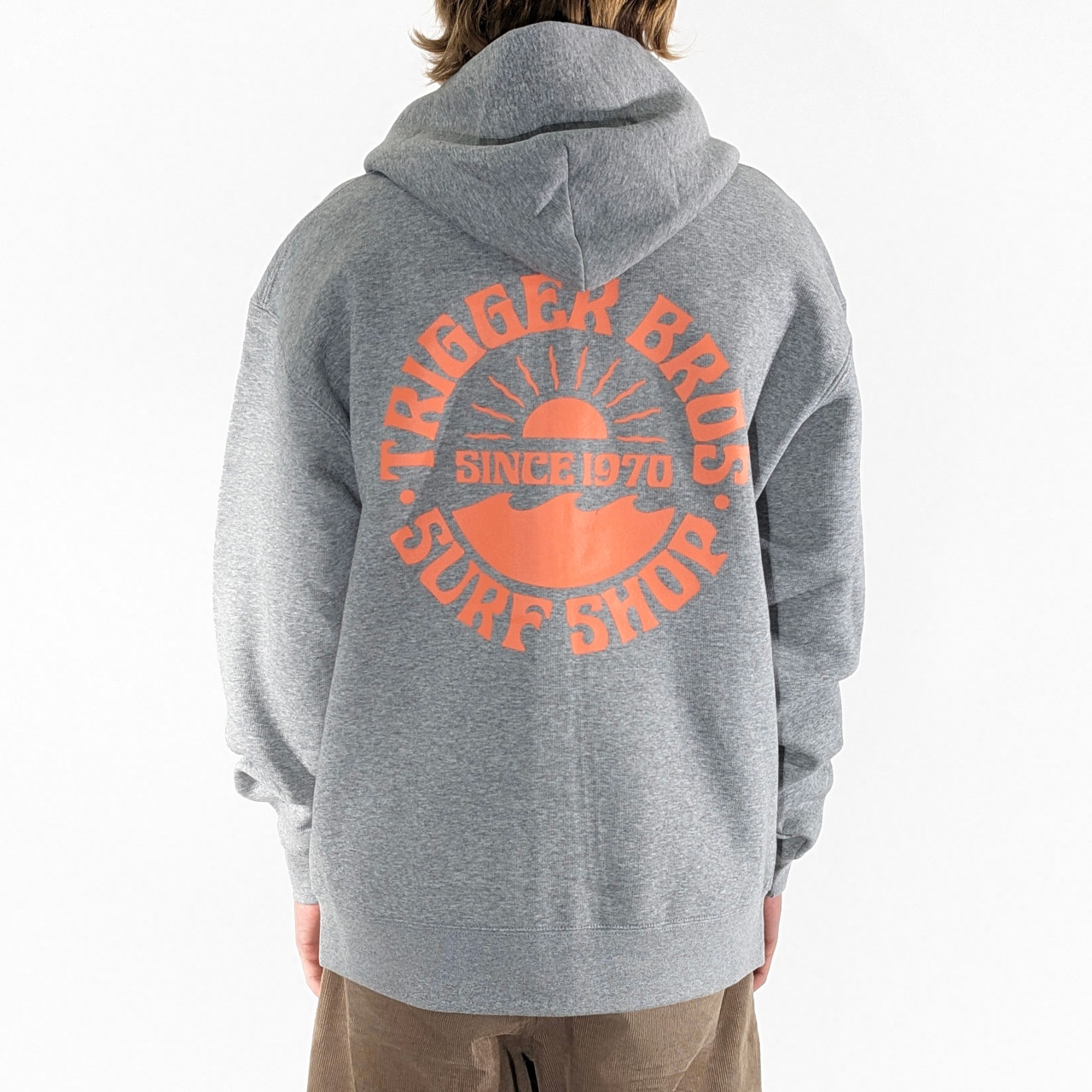 Trigger Bros Dayzed Zip Thru Hoodie Mens In Grey Marle Trigger Bros