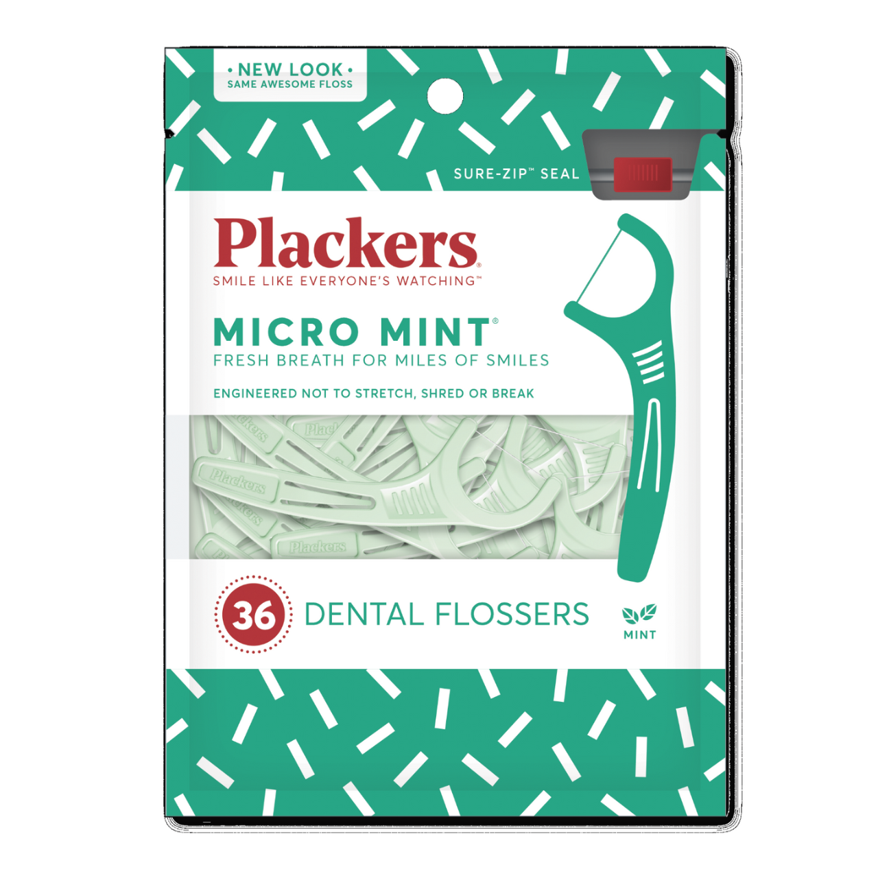 Plackers Micro Mint Dental Flosser 36pk (2X Stronger) - SHAVE.CO.NZ