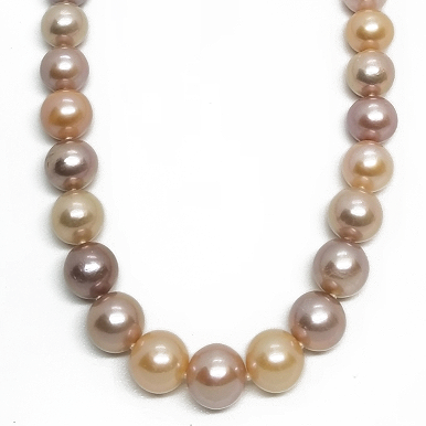 Sterling Silver Bronze Pearl Necklace