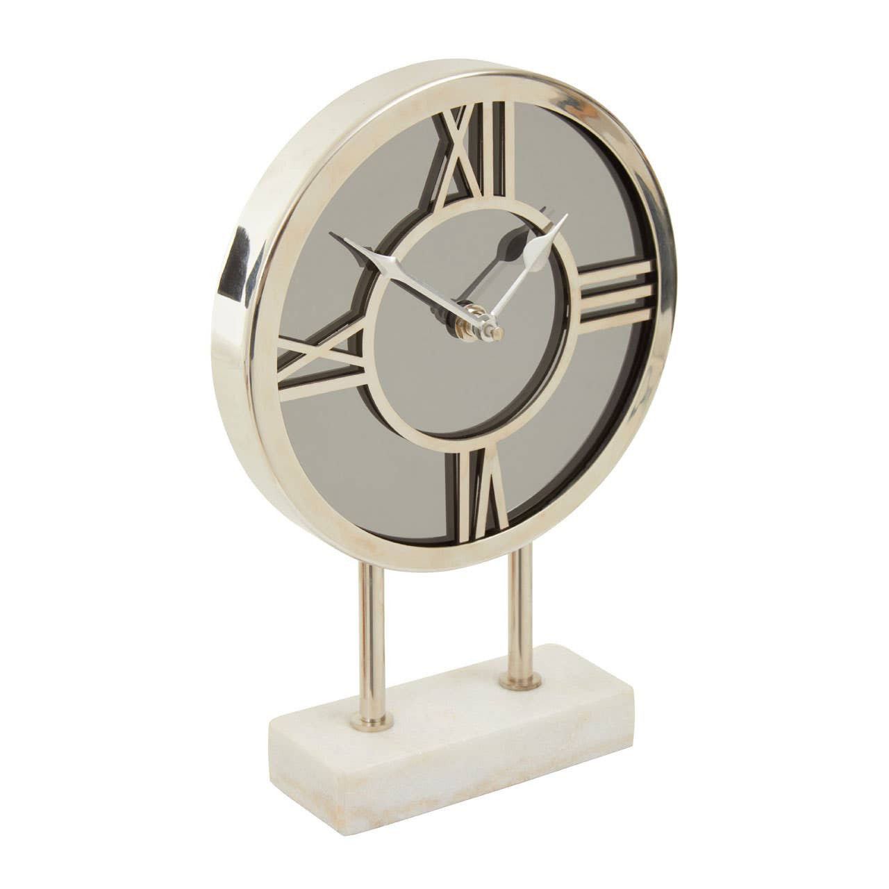 Mateo White Marble Base Clock-Premier Housewares