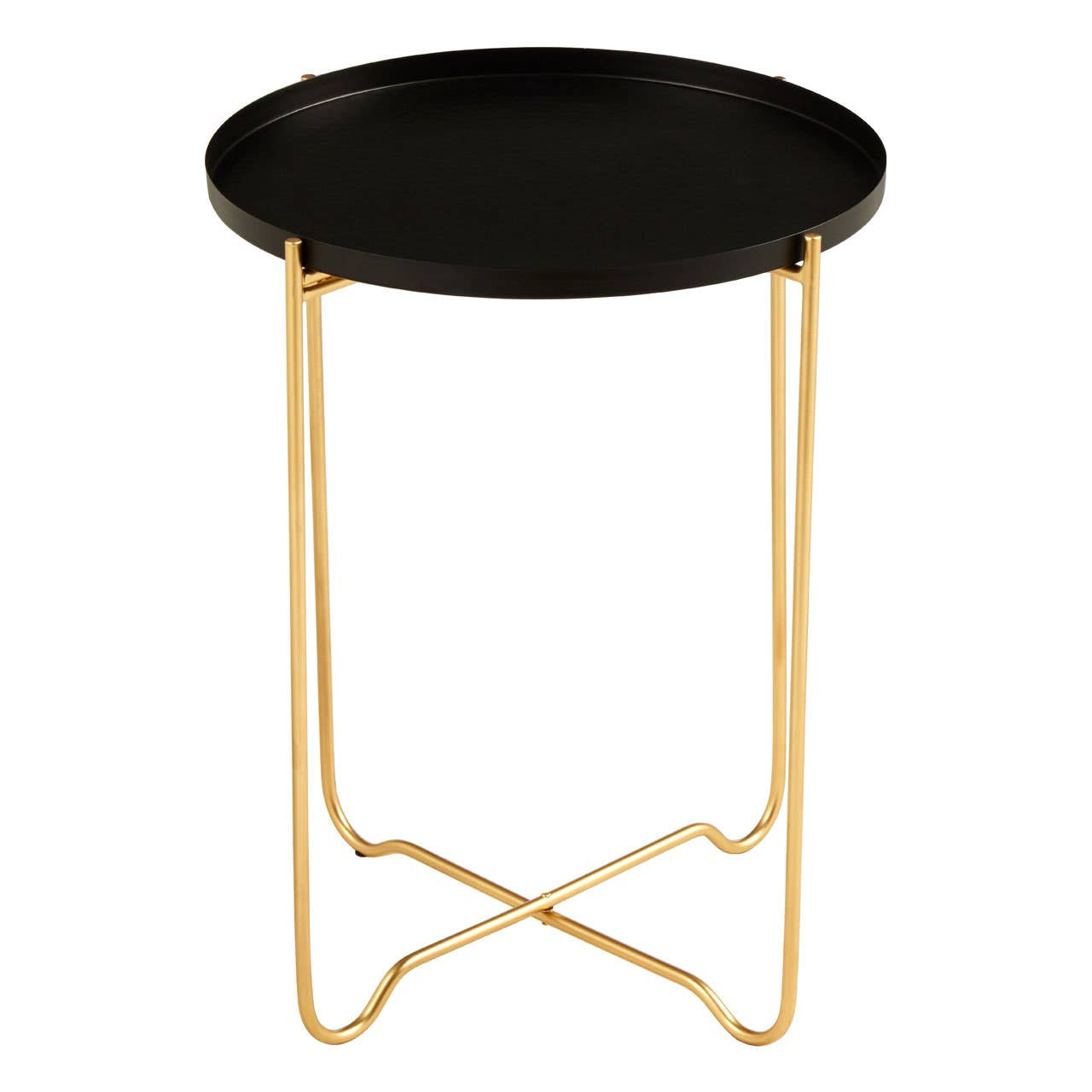 Templar Black Finish Round Top Side Table-Premier Housewares