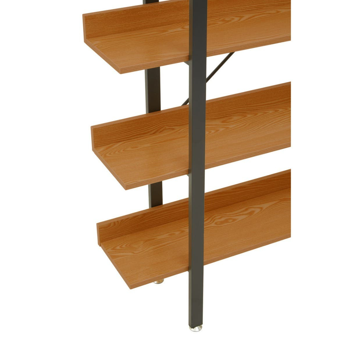 Laxton 5 Tier Red Pomelo Shelves and Black Frame Shelf Unit-Premier ...