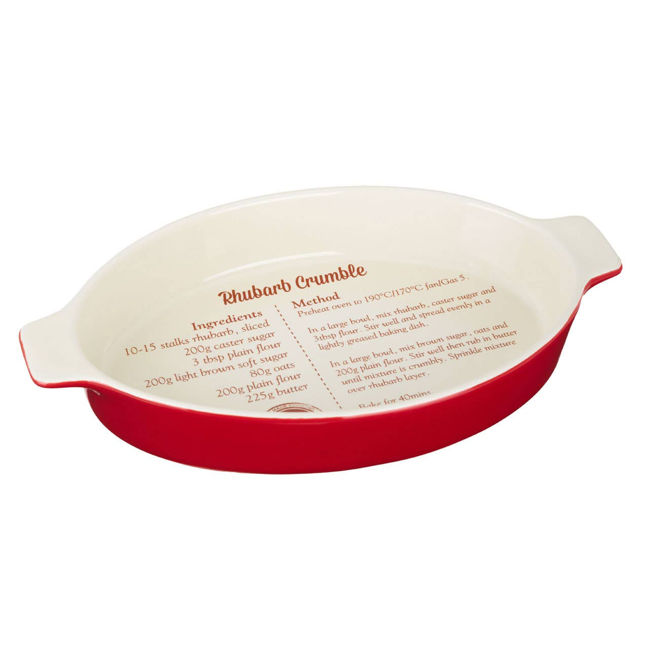 From Scratch Red Stoneware Oval Baking Dish-Premier Housewares