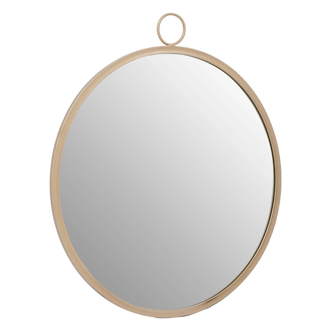 Karval Round Wall Mirror With Gold Finish Frame-Premier Housewares