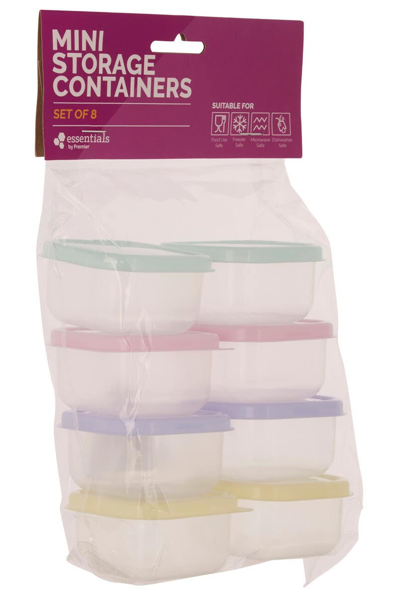 Set of 8 Assorted Mini Storage Containers-Premier Housewares