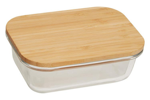 Freska 370ml Glass Container With Bamboo Lid-Premier Housewares