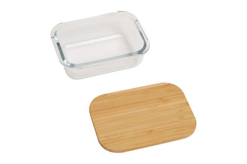 Freska 370ml Glass Container With Bamboo Lid-Premier Housewares