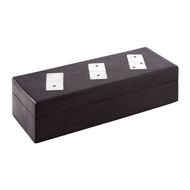 Churchill Games Black Mango Wood Domino Set-Premier Housewares