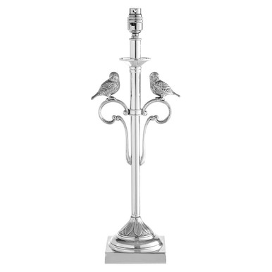 Aviary Antique Silver Lamp Base-Premier Housewares