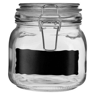 Grocer 900ml Glass Storage Jar with Clip Top Lid-Premier Housewares