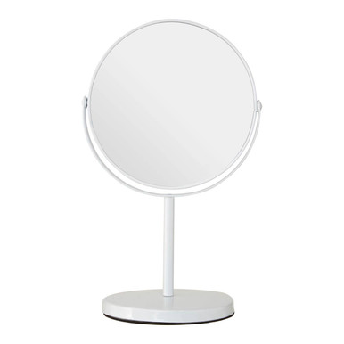 Marisha White Metal Swivel Large Table Mirror-Premier Housewares