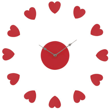Verdian Red Heart DIY Wall Clock-Premier Housewares