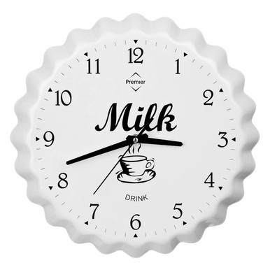 Mathis Milk Bottle Cap Wall Clock-Premier Housewares