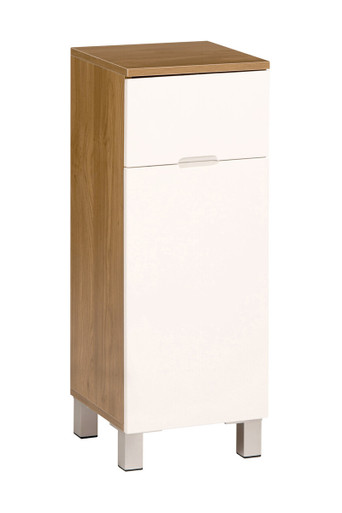 Vida Oak Effect 1 Drawer 1 Door Standing Cabinet-Premier Housewares