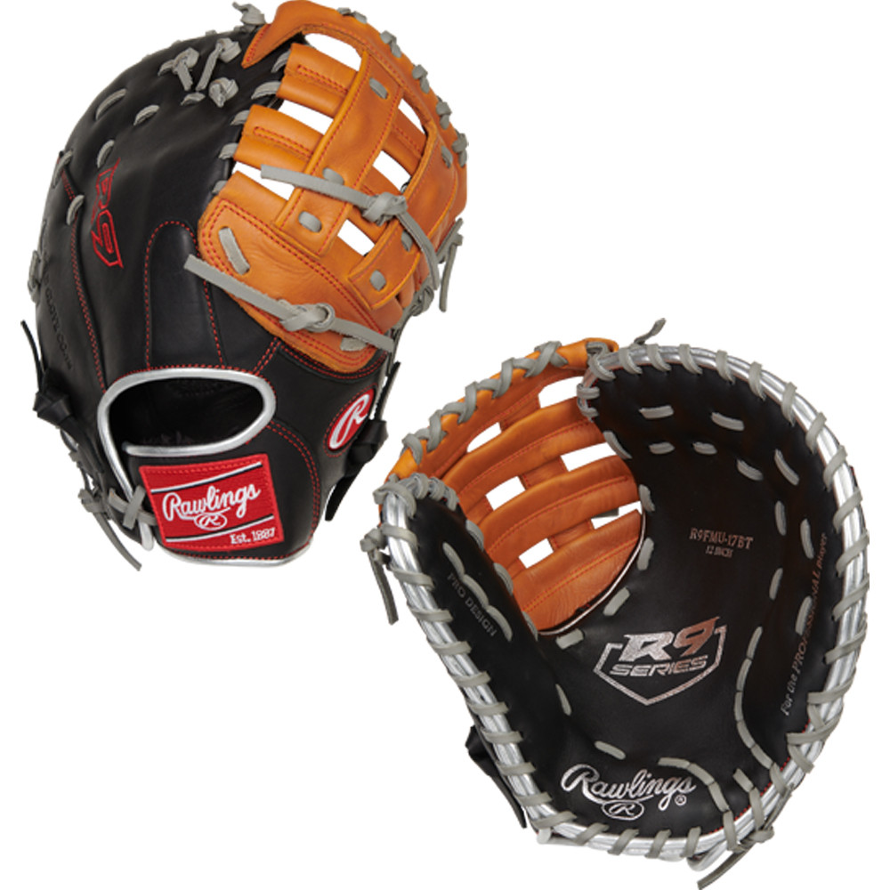 Rawlings R9 Contour Fit 12” Baseball First Base Mitt Modified Pro H-Web ...