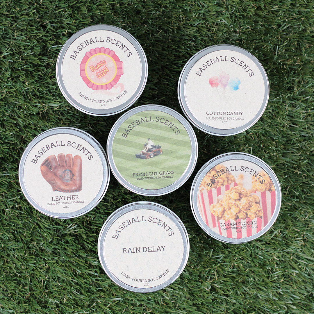 Bases Loaded Baseball Scents 4OZ Soy Candle