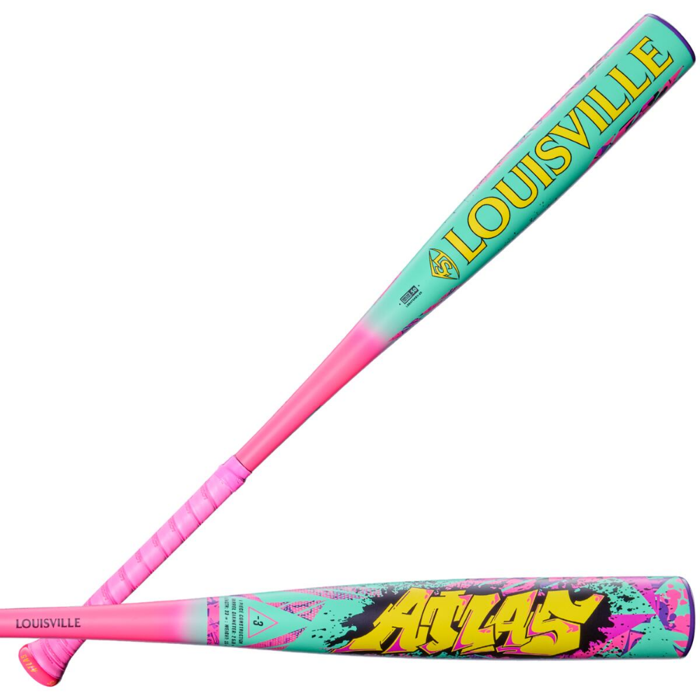 Louisville Slugger Atlas Wildstyle -3 BBCOR Baseball Bat One-Piece ...