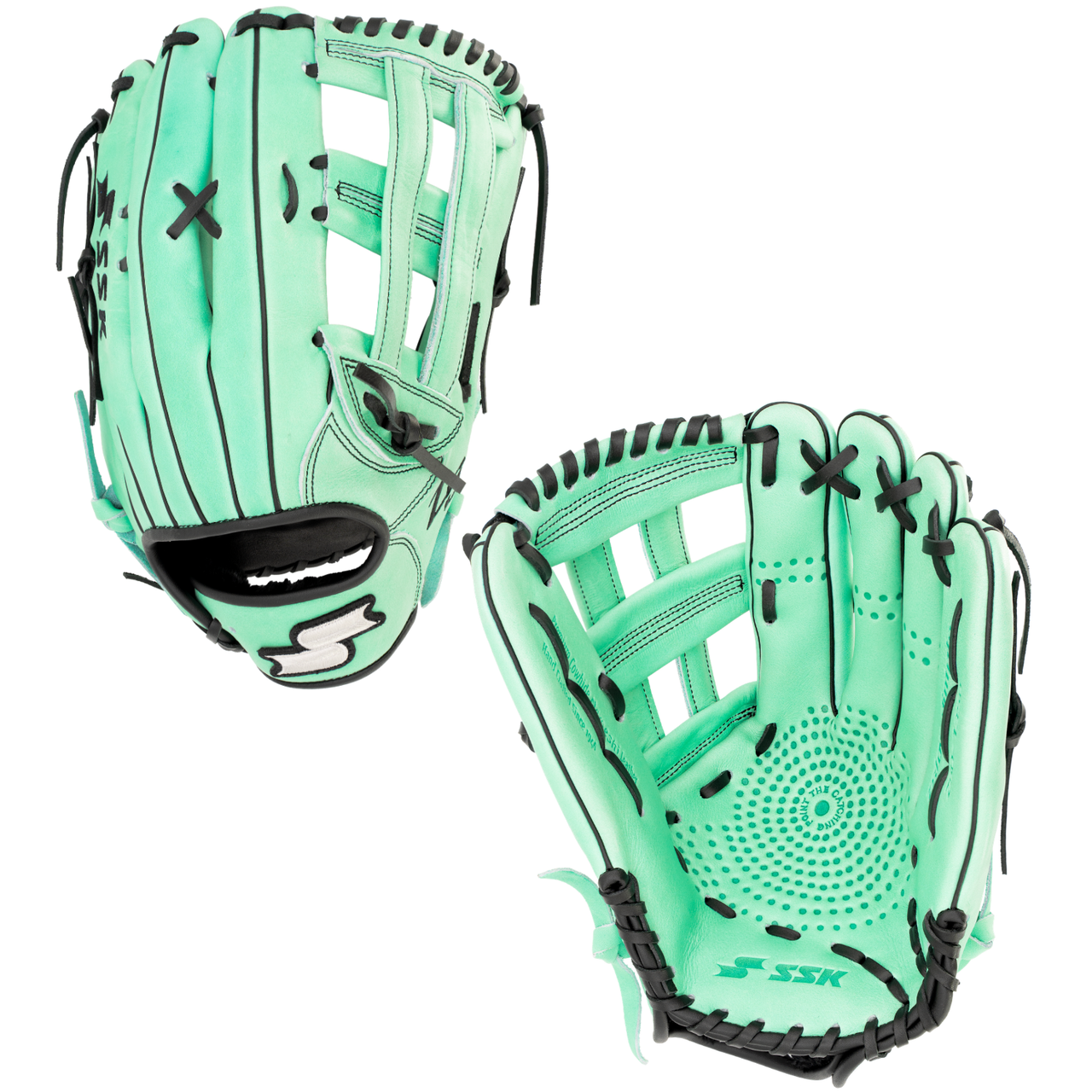 SSK ZSLOW DIMPLE 13.5” Slowpitch Softball Glove ZSD-1350MNTBLK3