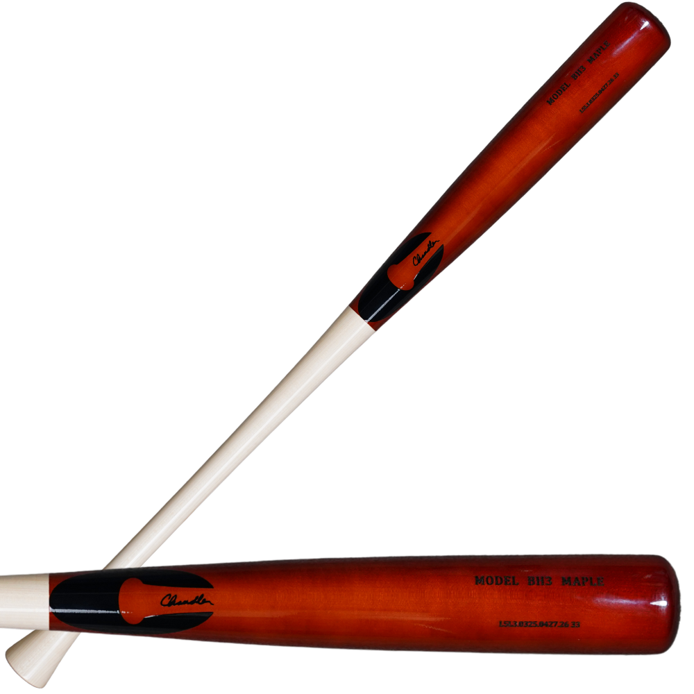 Chandler Custom BH3 “BLOODLINE” Maple Wood Baseball Bat – BH3 NAT/HER/BLK